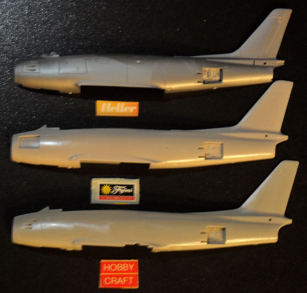Kit Bashing: Heller, Fujimi & Hobbycraft F-86 Sabre kits compared ...